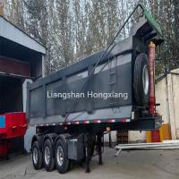 China 100 Ton 44 Cubic Meters Dumper Tipper Semi Trailer 6 Axles for Gahna Market for sale
