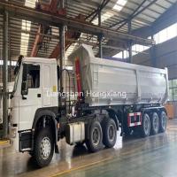 China 100 Ton 44 Cubic Meters Dumper Tipper Semi Trailer 6 Axles for Gahna Market for sale