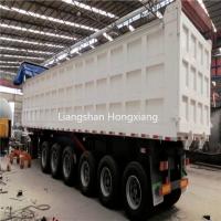 China 50 60 80 Ton Hydraulic Tipper Dump Semi Truck Trailer with Cross Arm Type Suspension System for sale