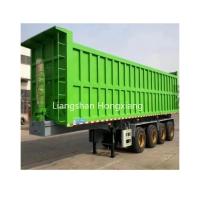 China Steel Tri-Axle U Shape Hydraulic Grain Rear End Dump Tipper Semi Trucks Trailer for Trucks for sale
