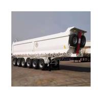 China Steel Tri-Axle U Shape Hydraulic Grain Rear End Dump Tipper Semi Trucks Trailer for Trucks for sale