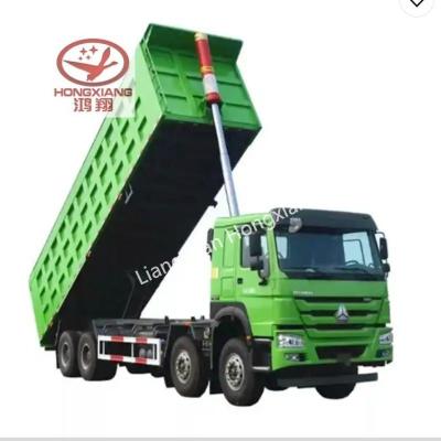 China 60t 80ton 100ton Hydraulic Lifting Cylinder Truck Tipper Dumper 4 Axle Dump Semi Trailer for sale