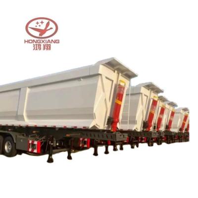 China 60 Ton 45cbm U Shape Hydraulic Side Dump Tipper Truck Semi Trailer Not Self-dumping for sale