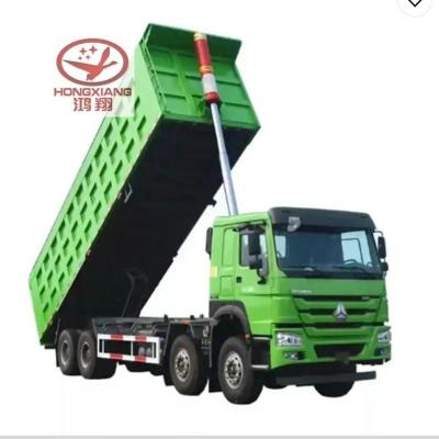 China Flatbed Semi Truck Trailer with 25cbm 32cbm U-Shaped End Rear Tipper Dumper Dump for sale