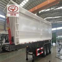 China 40 Ton 50 Ton Truck 3axles Side Tipper / Rear Dumper Semi Trailers Tractor Hydraulic Dump Trailer for sale