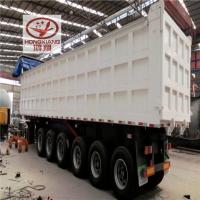 China 45cbm 40 50 60 Ton U-Shaped End Rear Tipper Dump Semi Truck Trailers Steel Flatbed for sale