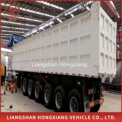 China 13t Axle Rear Dump Trailer 3 Axles 40 Ton Tipper Semi Truck Tipping Trailer Dumper Trailer for sale