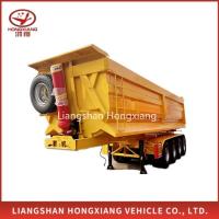 China 13t Axle Rear Dump Trailer 3 Axles 40 Ton Tipper Semi Truck Tipping Trailer Dumper Trailer for sale