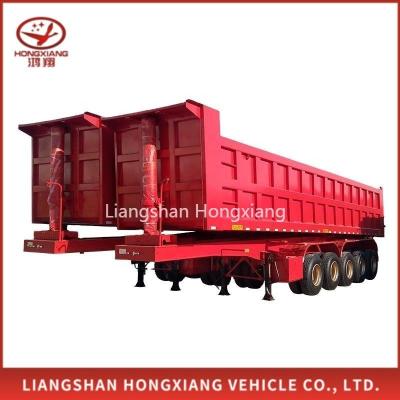 China 1 Year After-sales Service 35 Cubic Meter Tractor Rear Dump Tipper Truck Dump Semi Trailer for sale