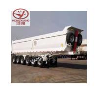 China 60ton Lifting Tipping Dump Tipper Semi Truck Trailer with ABS Anti-lock Braking System for sale