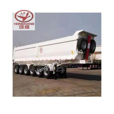 China 60ton Lifting Tipping Dump Tipper Semi Truck Trailer with ABS Anti-lock Braking System for sale