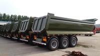China 60 Tons U Shape Rear Tipper Trailers /Tri-Axles End Dump Tipping Semi Truck Trailer for sale