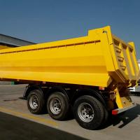 China Tread 2240mm Steel 25cbm 32cbm 8 Ton Trailer End Rear Dumper Semi Truck for Heavy Duty for sale