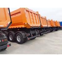 China 25cbm 32cbm 8 Ton Trailer End Rear Dumper Semi Truck with 13500X3000X1550 mm Size for sale