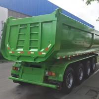 China 25cbm 32cbm 8 Ton Trailer End Rear Dumper Semi Truck with 13500X3000X1550 mm Size for sale