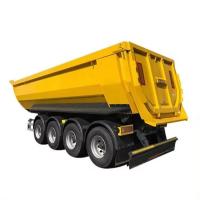 China Cross Arm Type 3 Axles Stone Transportation Cargo Semi Trailer Truck Rear Dumper Tipper Trailers for sale