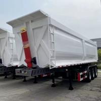 China Tri-Axle 60--80ton Side Hydraulic Dump Tipper Trailer Truck Rear Dumper Semi Trailer for sale