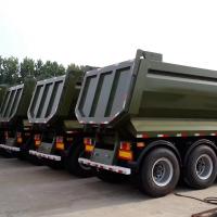China Tri-Axle 60--80ton Side Hydraulic Dump Tipper Trailer Truck Rear Dumper Semi Trailer for sale