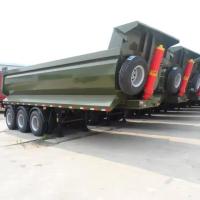 China 25cbm 32cbm U-Shaped End Rear Tipper Dumper Dump Semi Truck Trailer Tire 12r22.5 Flatbed for sale