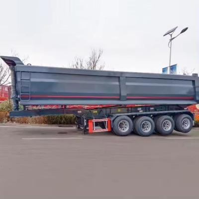 China 50m3 Three Axles Steel Semi Trailer for Backward Tipping Dump Truck Not Self-dumping for sale