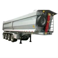China 50m3 Three Axles Steel Semi Trailer for Backward Tipping Dump Truck Not Self-dumping for sale