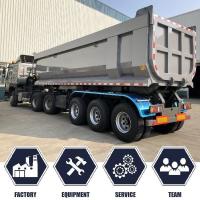 China 4 Axles 30t U Shape Dump Truck Semi Trailer with 13t Axle and 2240mm Tread for sale