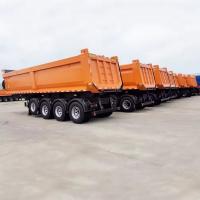 China 4 Axles 30t U Shape Dump Truck Semi Trailer with 13t Axle and 2240mm Tread for sale