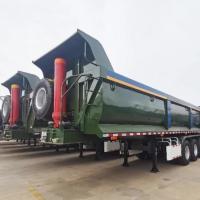 China Steel Rear Dumper Semi Trailers Tractor Hydraulic Dump Trailer for Heavy Duty 12r22.5 for sale