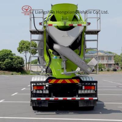 China 4 Axle 300-400hp Manual Window Self Loading Concrete Mixer Truck for sale