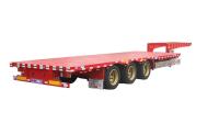 China Self-dumping 3 Axles Lowbed Semi Truck Trailer 50ton Max Payload for Heavy Duty Transport for sale