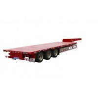 China Self-dumping 3 Axles Lowbed Semi Truck Trailer 50ton Max Payload for Heavy Duty Transport for sale