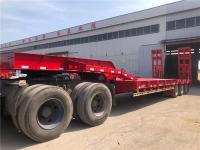 China Hydraulic 4 Axle 60ton Gooseneck Low Boy Low Bed Trailer 100 Ton Lowboy Semi Trailer for sale