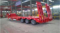 China Hydraulic 4 Axle 60ton Gooseneck Low Boy Low Bed Trailer 100 Ton Lowboy Semi Trailer for sale
