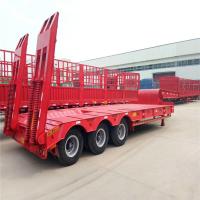China Direct 3 4 Axles 60tons 80 Tons Low Bed Flatbed/Platform Trailer/Flatbed Container Trailer for sale