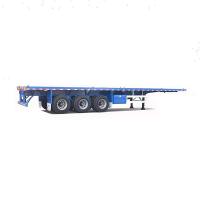China Low Bed Semi Trailer with Ramp 4 3 Axles 40FT 100t Heavy Duty Flatbed Lowboy Truck Trailer for sale