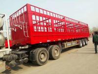 China Cross Arm Type 40-80 Ton 3-Axle Self-dumping Cargo Livestock Fence Truck Trailer for sale