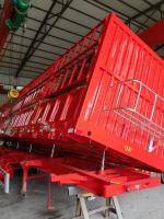 China Cross Arm Type 40-80 Ton 3-Axle Self-dumping Cargo Livestock Fence Truck Trailer for sale