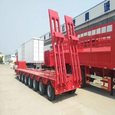 China 2024 40 FT 3 Axle Tri Axle Flat Bed Flatbed Container Semi Trailer with Customization for sale