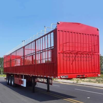 China 3axle 50 Ton Sidewall Fence Freight Truck Trailer Semi Trailer with Customization for sale