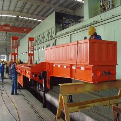 China 13t Axle 4 Axle Low Bed 120 Tons Lowbed Truck Semi Trailer for Construction Machinery for sale