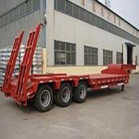 China Made 3 Axles Low Bed Trailer 40FT Lowboy Semi Trailer with 12r22.5 Tires and Iron Frame for sale