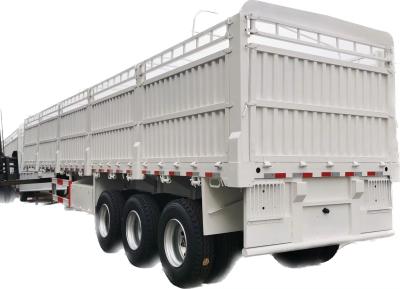 China 3-Axle 40-Foot Sidewall Trailer 40-100 Ton Fence Cargo Semi-Trailer with Self-dumping for sale