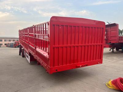 China Secure Transportation Semi-Trailer with 3-Axis Fence Cross Arm Type Tread 1820mm for sale