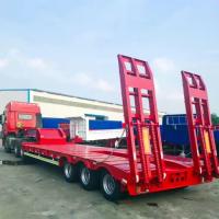 China Low Profile Hydraulic Folding Gooseneck Semi Trailer for Excavator and Bulldozer Hauling for sale