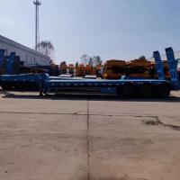 China Low Profile Hydraulic Folding Gooseneck Semi Trailer for Excavator and Bulldozer Hauling for sale