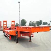 China No ABS Anti-lock Braking System 13m 3axle Lowbed Truck Iron Low Loader Bed Semi Trailer for sale