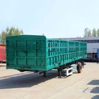 China Livestock Transport Semi-Trailer with 3-Axis High Hurdle Cargo and Side Wall Fence for sale