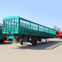 China 8 Tons High Hurdle Semi-Trailer for Cattle Fence and Side Wall Livestock Transport for sale