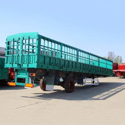 China 8 Tons High Hurdle Semi-Trailer for Cattle Fence and Side Wall Livestock Transport for sale