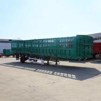 China 8 Tons High Hurdle Semi-Trailer for Cattle Fence and Side Wall Livestock Transport for sale